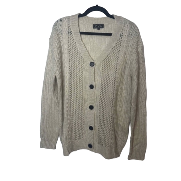 POL | Sweaters | Pol Chunky Knit Cardigan Sweater Size Large | Poshmark